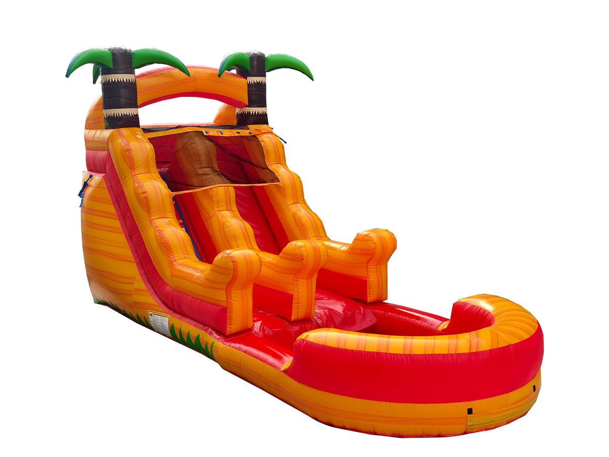 Inflateo Commercial Heavy Duty 13ft Flame Tropical Waterslide — Kingdom ...