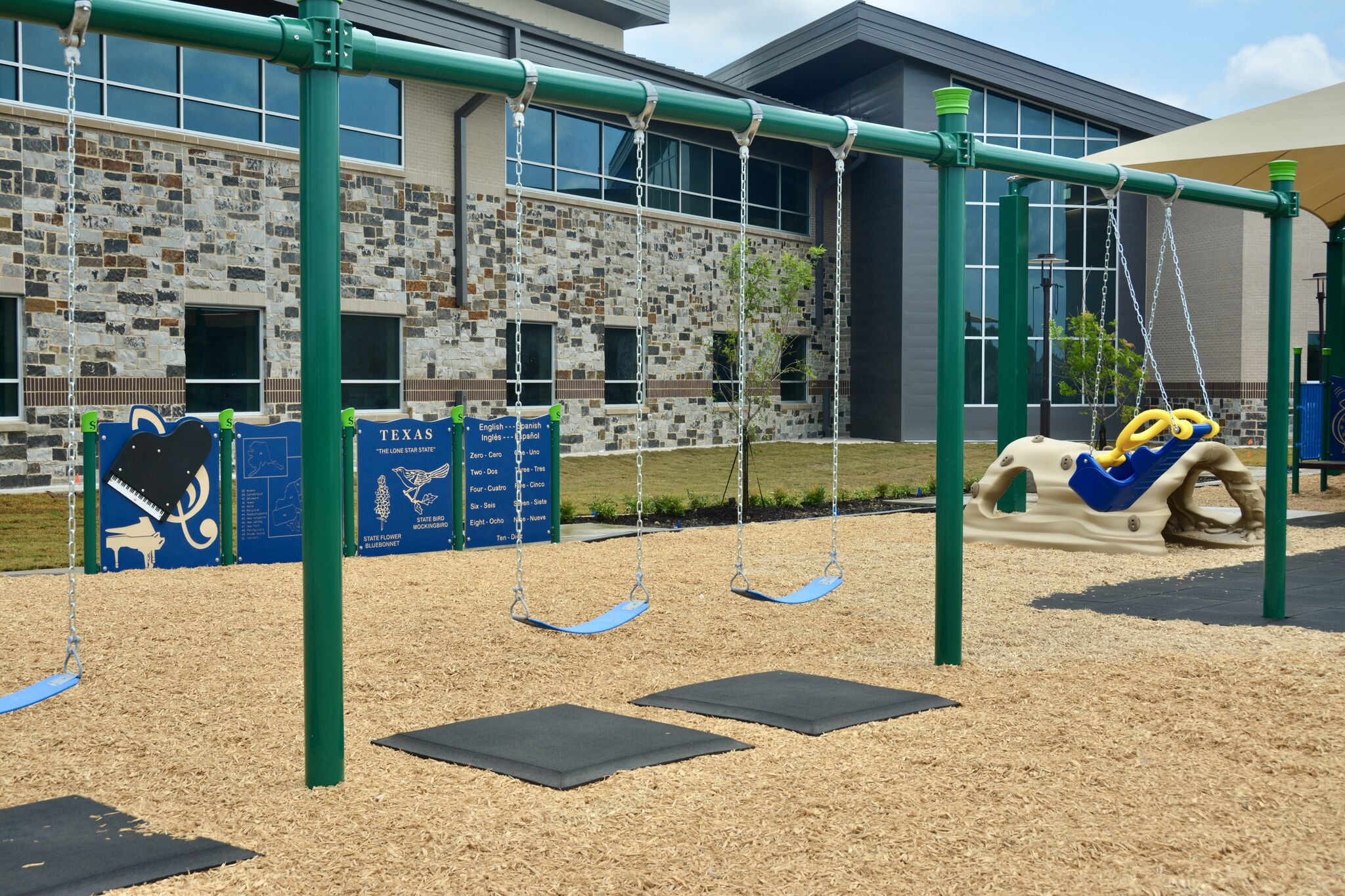 Action Play Systems Commercial Swing and Slide Rubber Playground Mat A ...