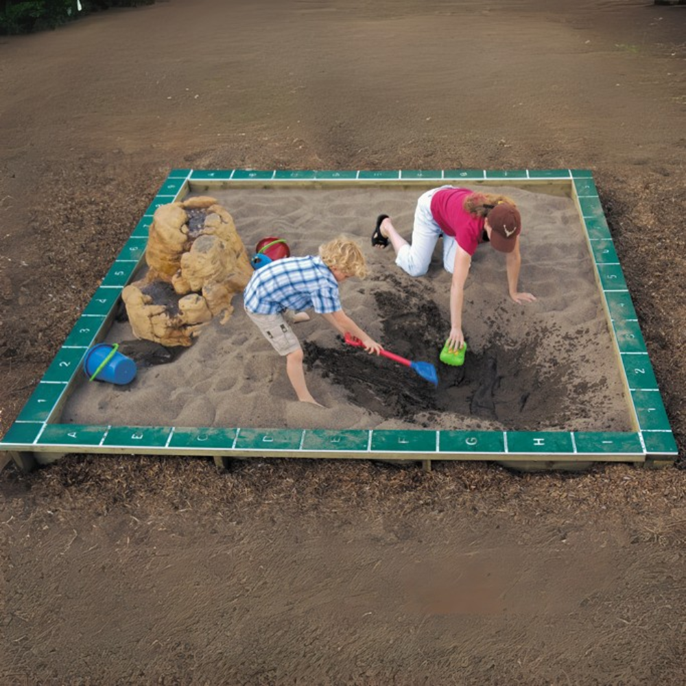 BigToys Commercial Sandbox 10’ Square Freestanding Sand & Water EC-121 ...