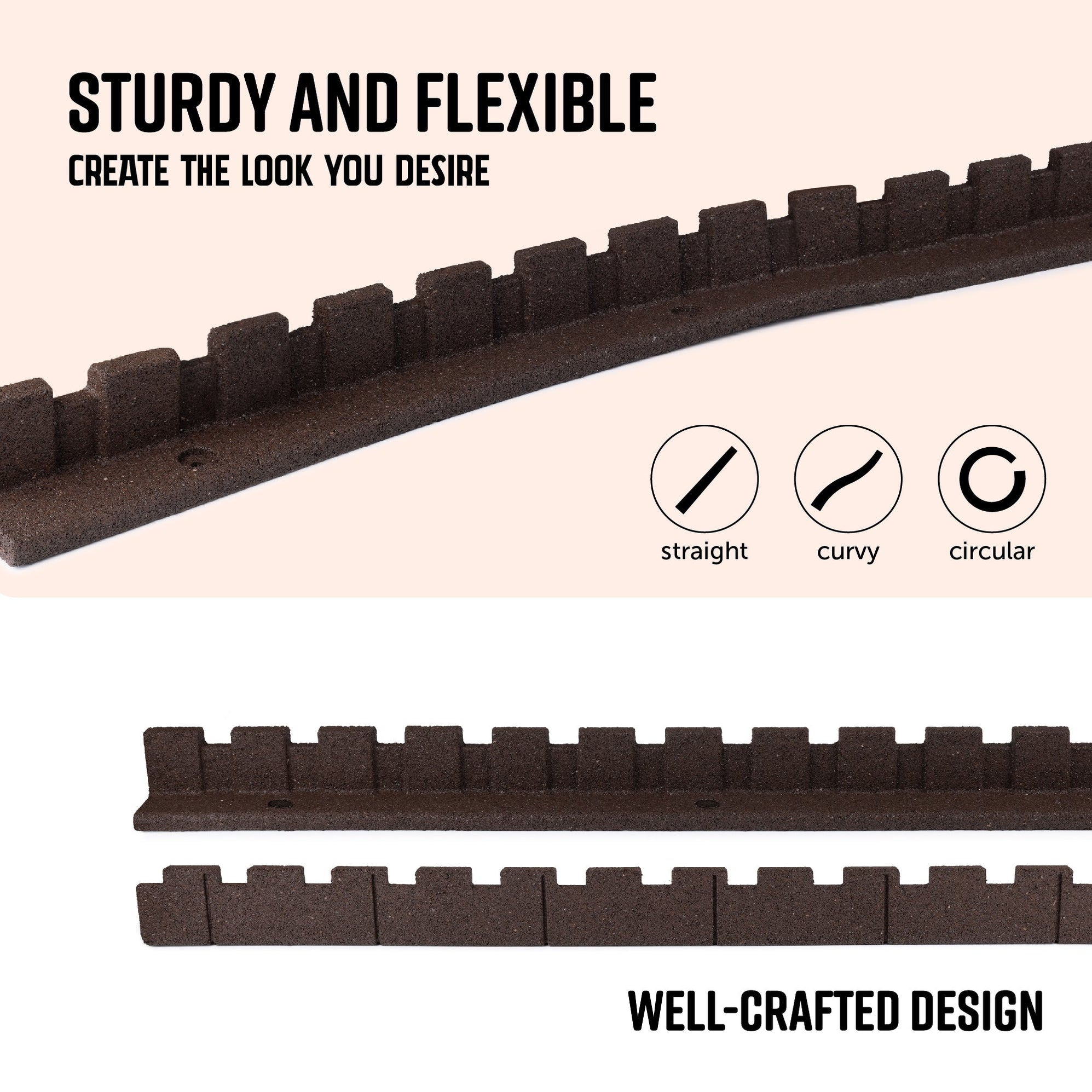 Rubber Mulch L shape Rubber Border - Castle — Kingdom Playground