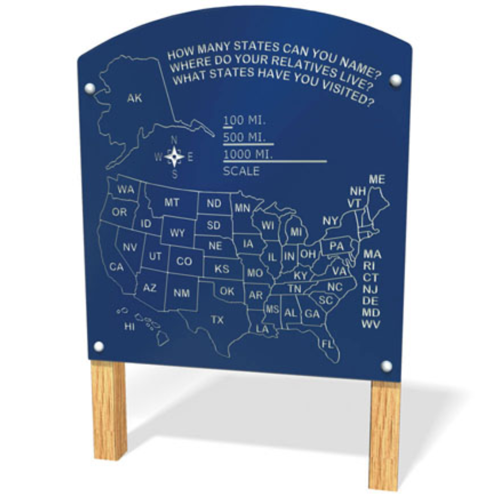 BigToys US Map Panel Freestanding Science EC-041, MEC-041 — Kingdom Playground