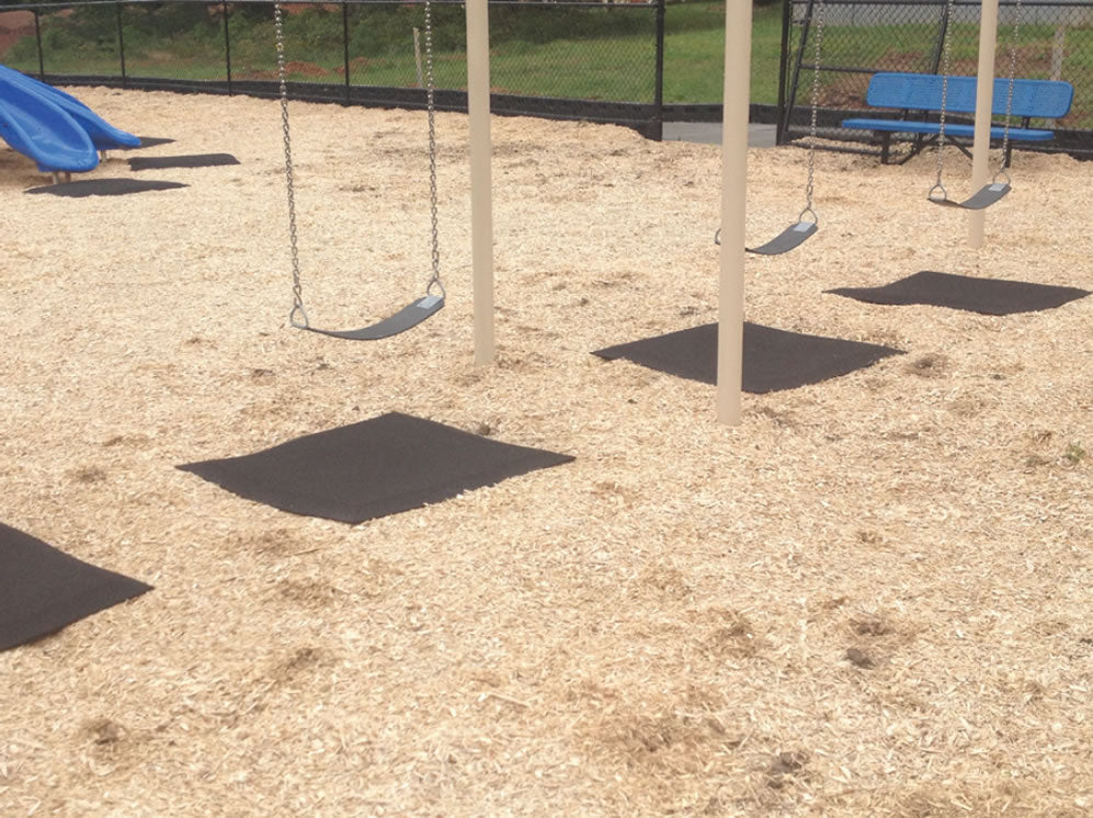 Action Play Systems Swing and Slide Rubber Playground Mat APS-SWINGSLI ...